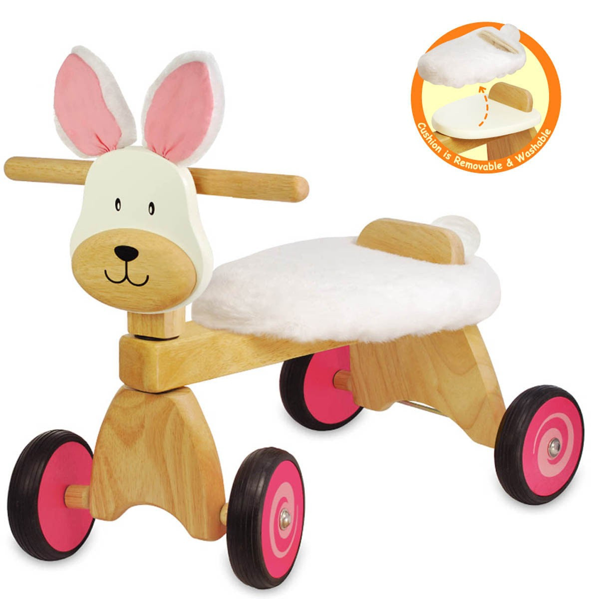 Paddie Rider Bunny – Wooden Ride-On by I'm Toy – Little Earth Nest