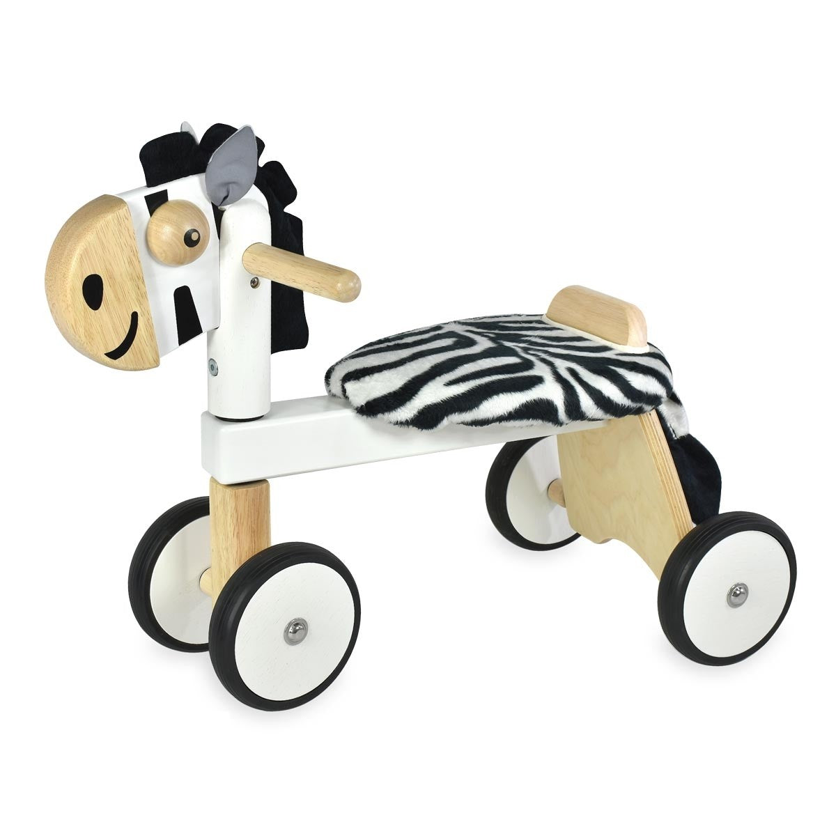 Style Rider Zebra – Wooden Ride-On Toy by I'm Toy – Little Earth Nest
