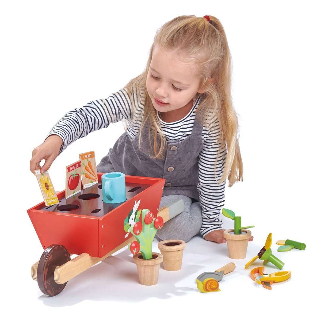 Childrens wheelbarrow set store