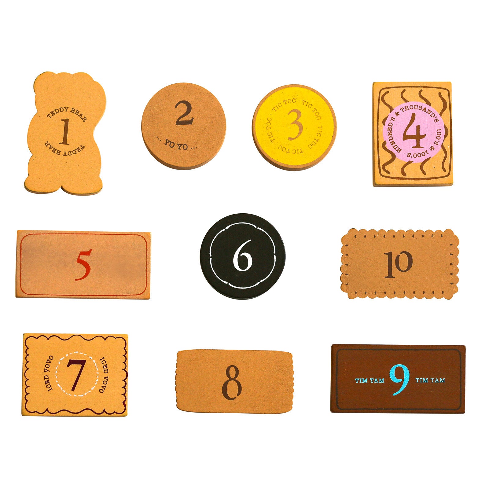 Make Me Iconic Bickies - Wooden Biscuits - Little Earth Nest
