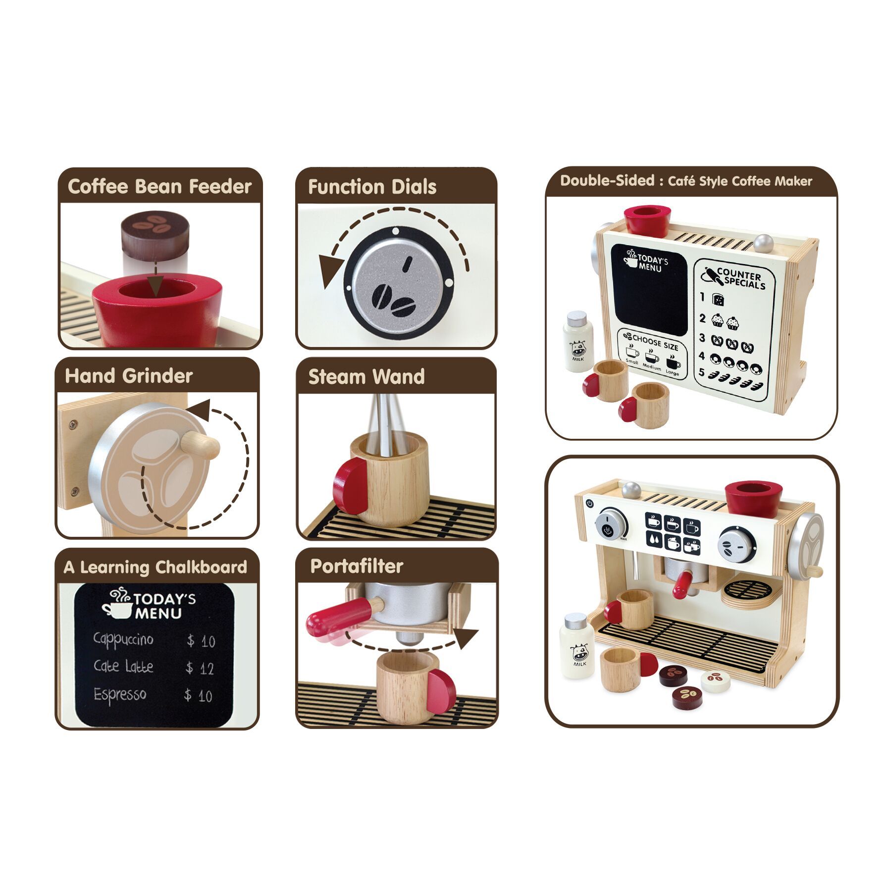 I'm Toy Barista Toy Coffee Machine – Little Earth Nest